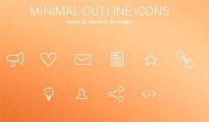 Helpful Collection of Free Outline Icons Sets - Land-of-Web